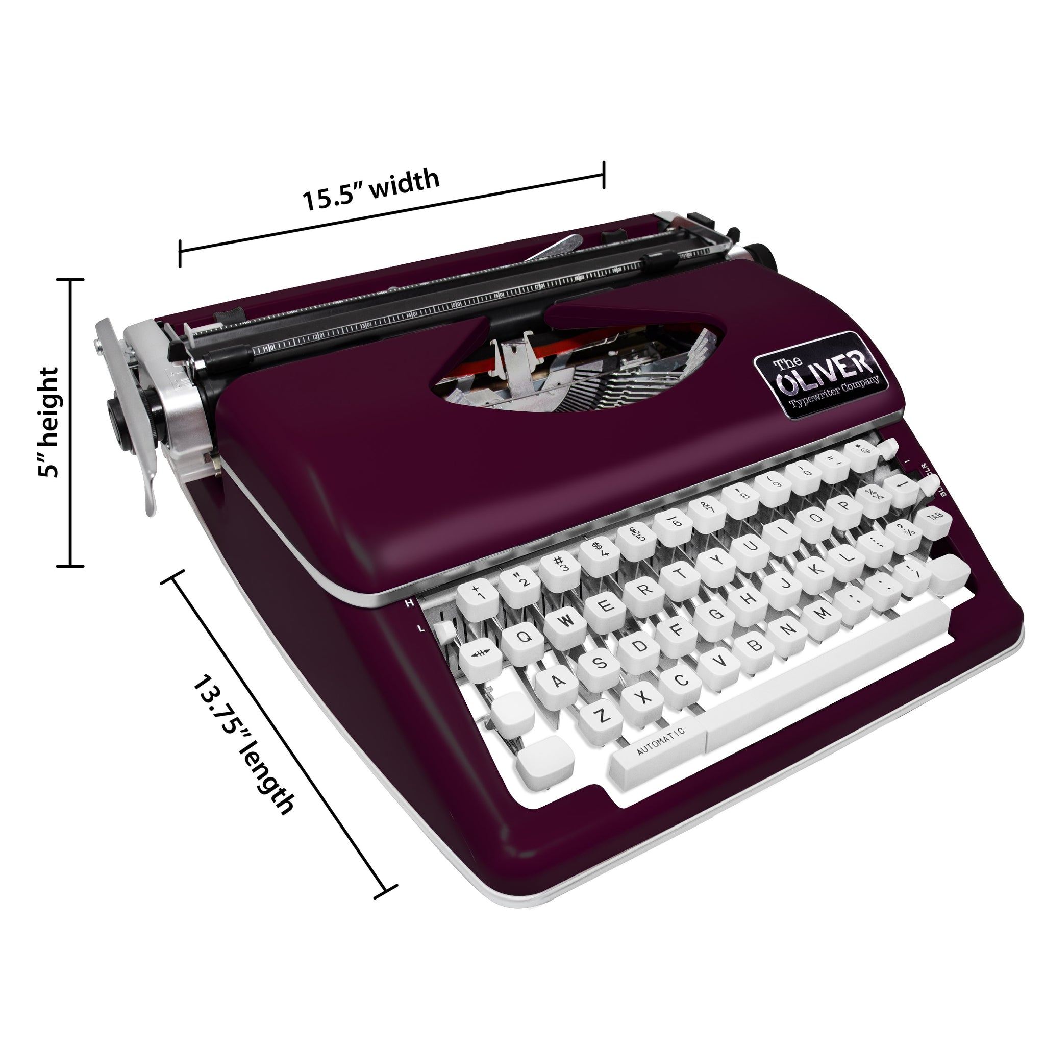 The Oliver Typewriter - Typing Machine with Timeless Appeal (Burgundy ...